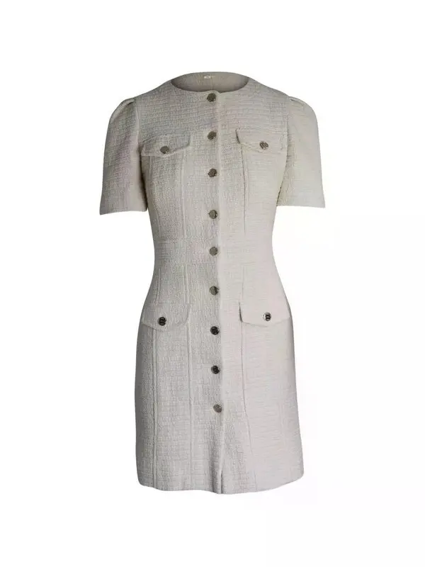 Maje Rillio Bouclé Dress - Neutrals