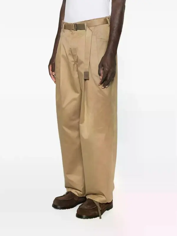 Sacai Belted Pleated Trousers