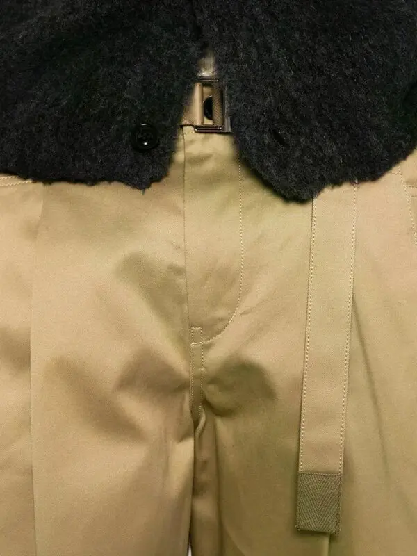 Sacai Belted Pleated Trousers