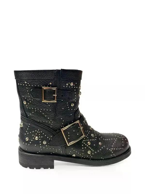 JIMMY CHOO Studded Biker Boots