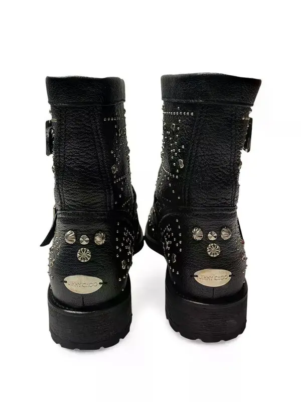 JIMMY CHOO Studded Biker Boots