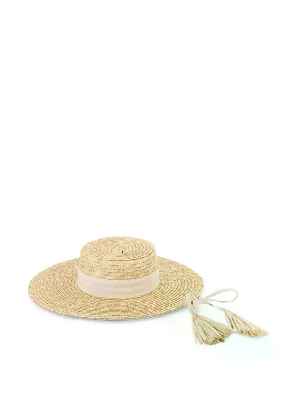 LAVI COUTURE Tassel-detail Interwoven Sun Hat