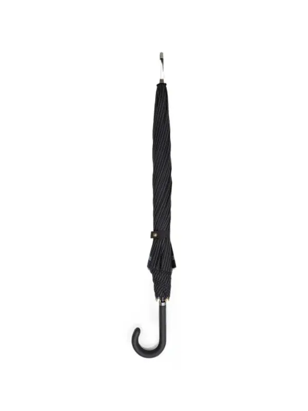 Moschino Pinstripe-print Curved-handle Umbrella