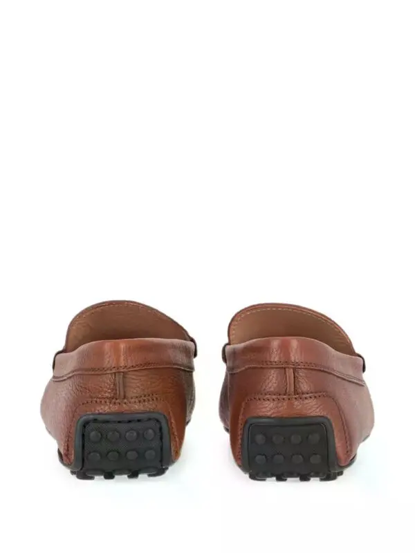 TOD'S T-bar Pebbled Loafers