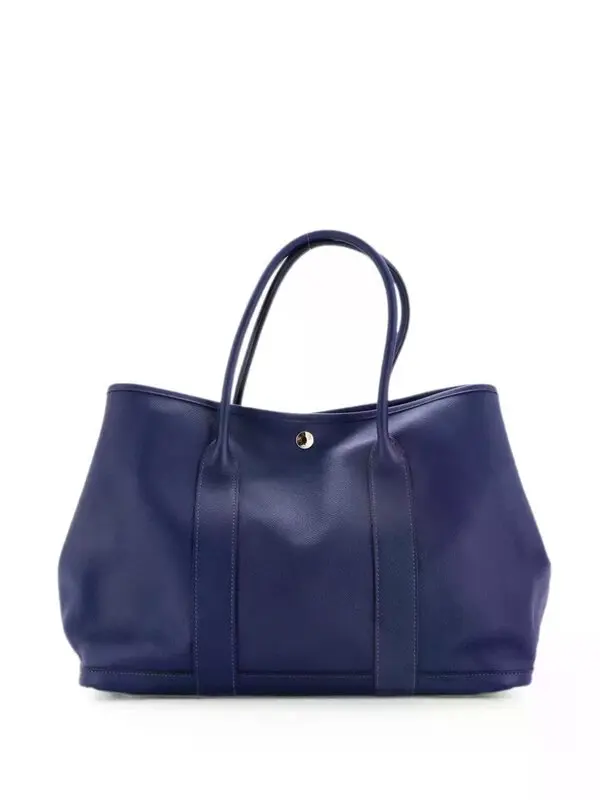 Hermès Garden Party Leather 36 Tote Bag - Blue