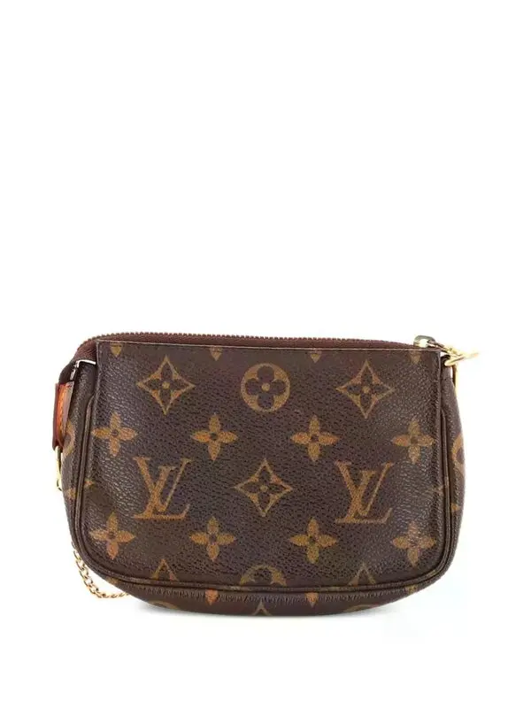 LOUIS VUITTON Pochette Accessoires Monogram Canvas Clutch Bag - Brown
