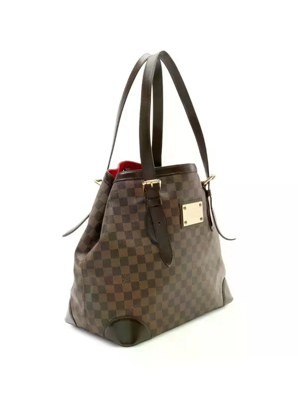 LOUIS VUITTON Damier Ebene Hampstead Gm Tote Bag - Brown