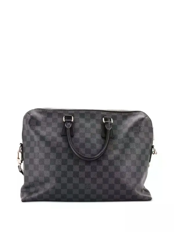 LOUIS VUITTON Porte-documents Jour Bag Damier Graphite Business Bag - Black