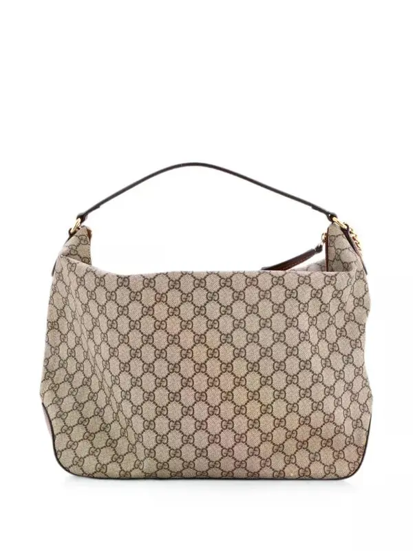 Gucci Chain Gg Coated Canvas Large Hobo Bag