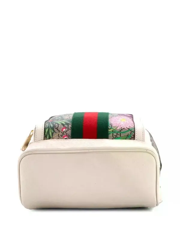 Gucci Ophidia Flora Gg Coated Canvas And Leather Small Backpack