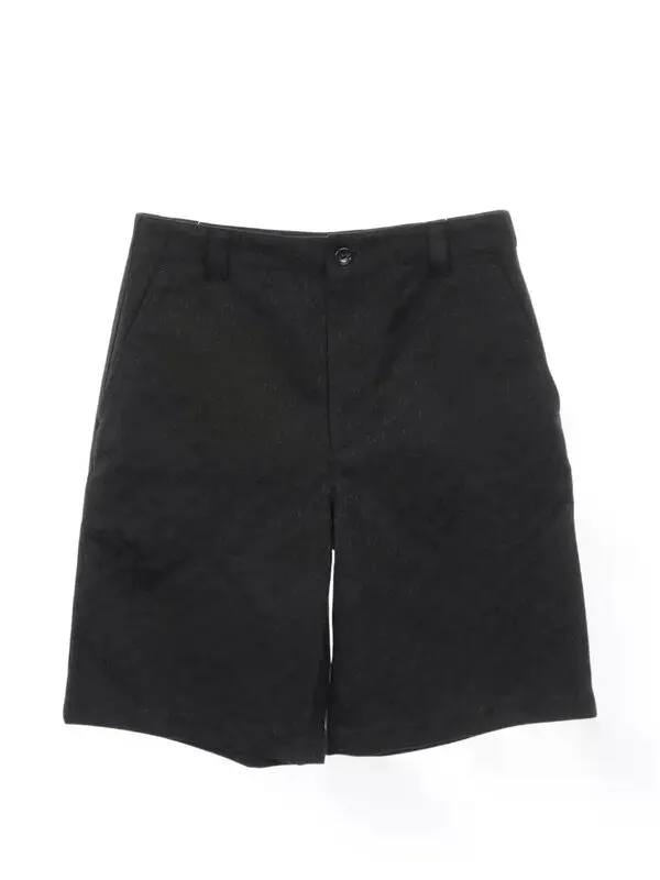 Gucci Logo Pattern Denim Shorts - Black