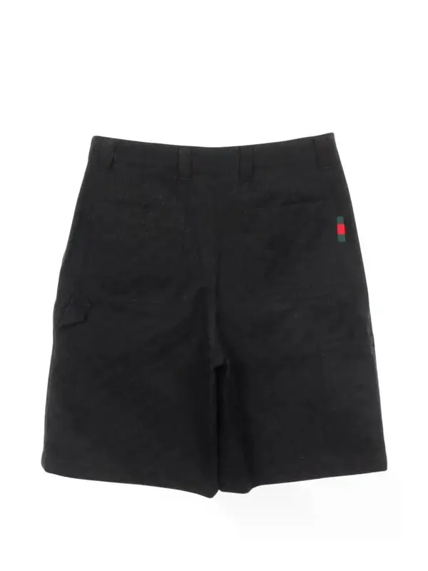 Gucci Logo Pattern Denim Shorts