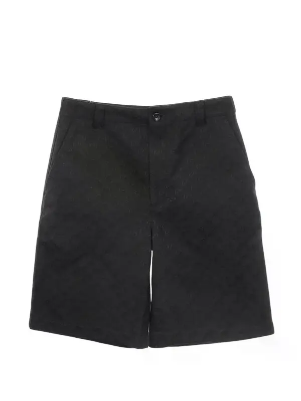 Gucci Logo Pattern Denim Shorts - Black