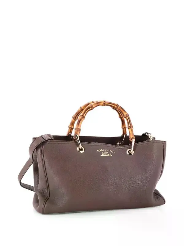 Gucci Bamboo Shopper Leather Medium Tote Bag