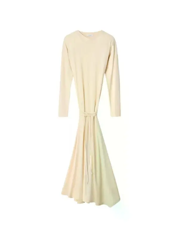 LEMAIRE Fluid Long-sleeve Dress In Silky Jersey Crepe - Neutrals