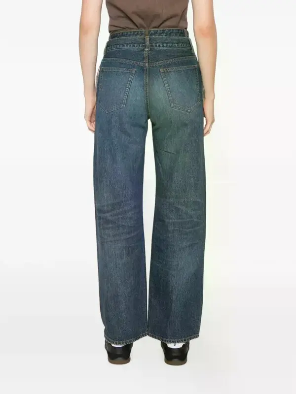 Sacai Belted Layered-waist Jeans