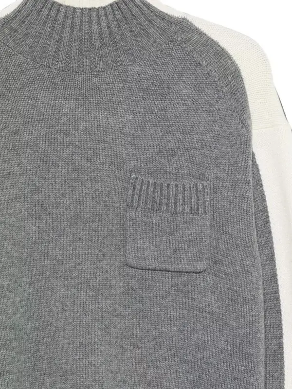 SEMICOUTURE Two-tone Pocket-detail Sweater