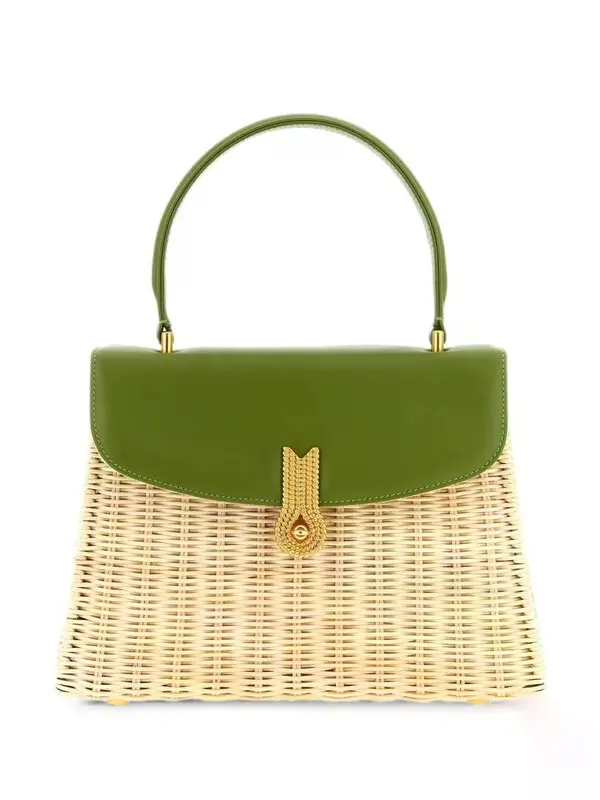AMATO DANIELE Queen Rattan Braided Wicker Tote Bag
