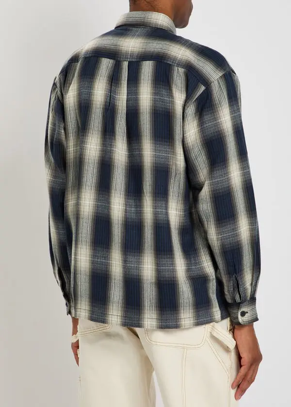 Carhartt Work In Progress Plaid Logo-appliqué Woven Shirt