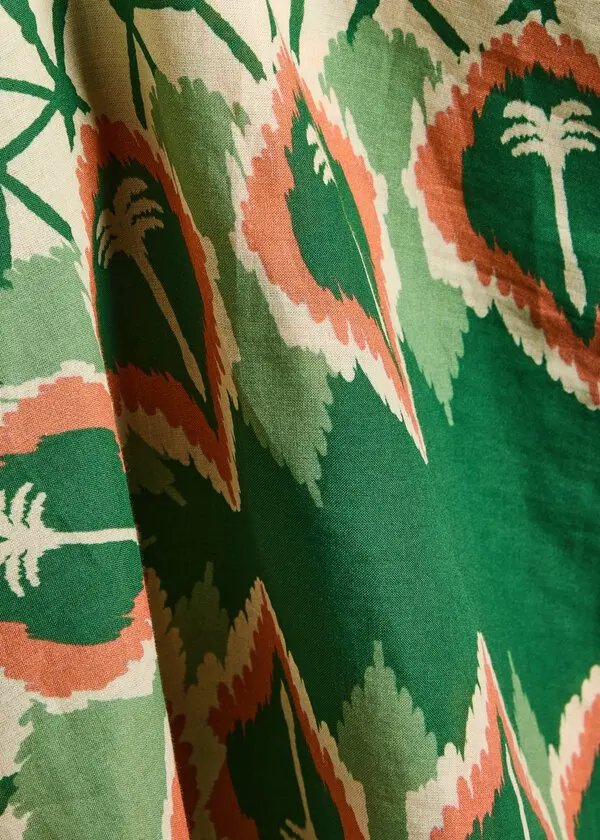 Johanna Ortiz Printed Cotton-voile Mini Dress - Green