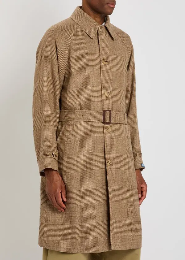 Polo Ralph Lauren Belted Silk And Linen-blend Coat