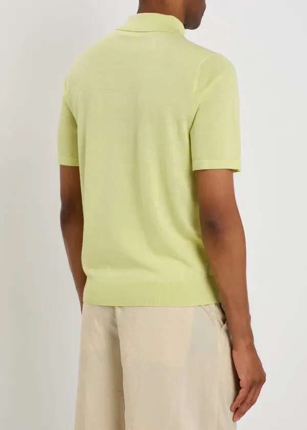 Paul Smith Logo-embroidered Merino Wool Polo Shirt