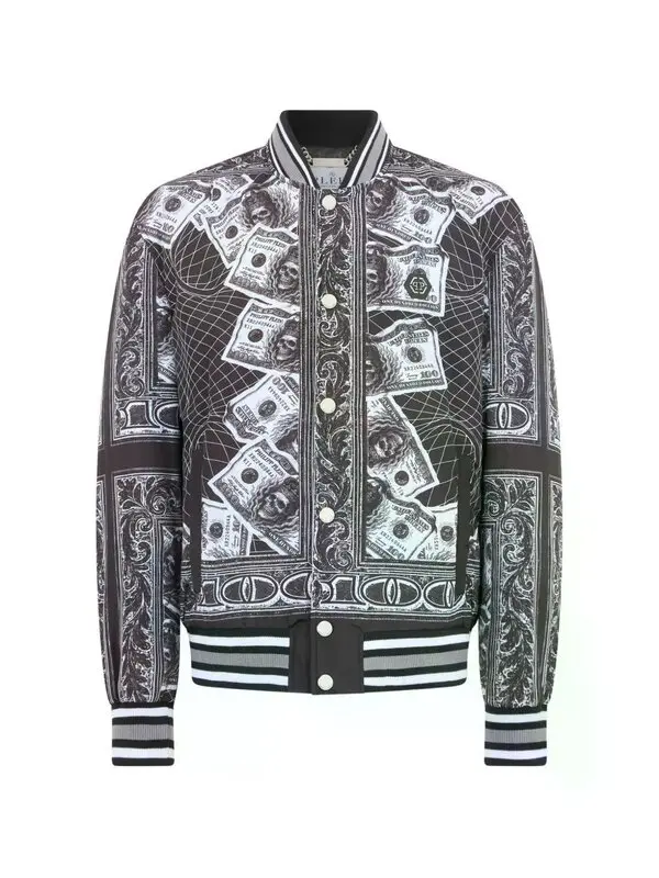 Philipp Plein Skull-print Bomber Jacket - Black