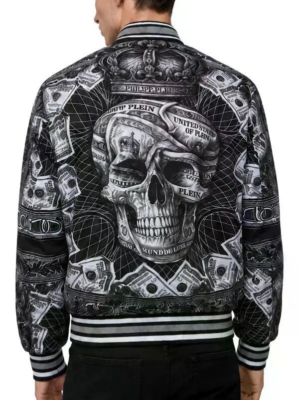 Philipp Plein Skull-print Bomber Jacket - Black