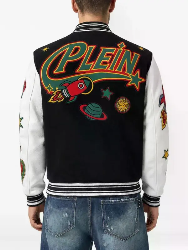 Philipp Plein College Patch-detail Bomber Jacket
