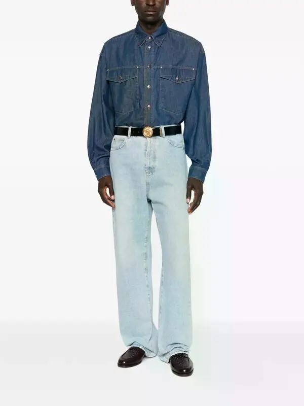 Versace Logo-embroidered Shirt