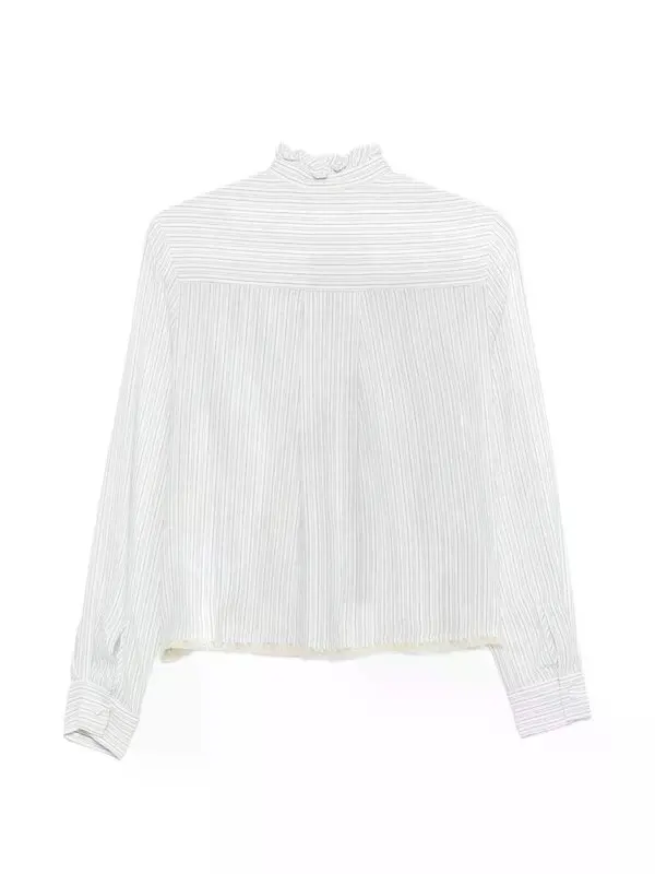 SEMICOUTURE Pinstripe Ruffled Shirt