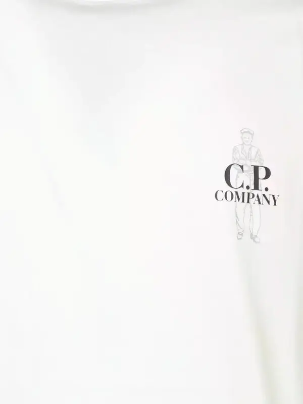 C.P. COMPANY Logo-print T-shirt - White