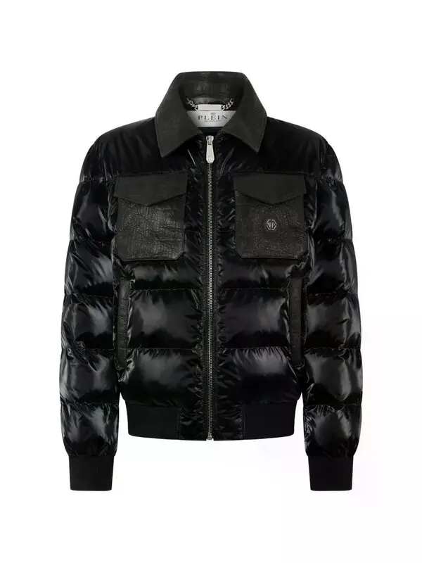 Philipp Plein Croc-effect Insert Puffer Jacket