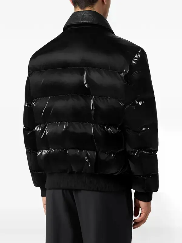 Philipp Plein Croc-effect Insert Puffer Jacket