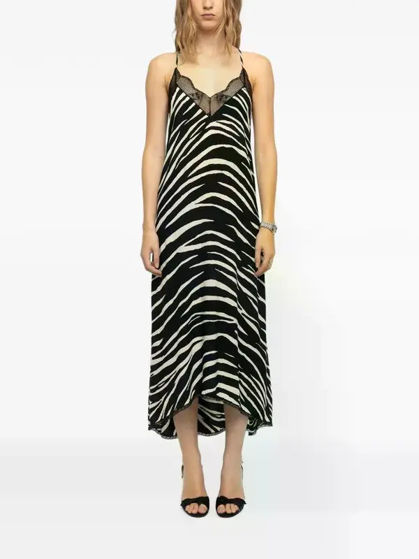Zadig&Voltaire Zebra-print Lace-trim Dress
