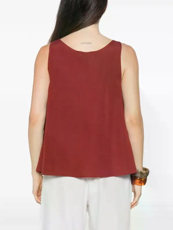 MOUTAKI Sleeveless Scoop Neck Blouse