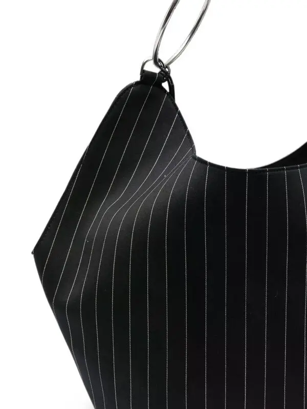 DONDUP Pinstripe-pattern Ring-handle Tote Bag