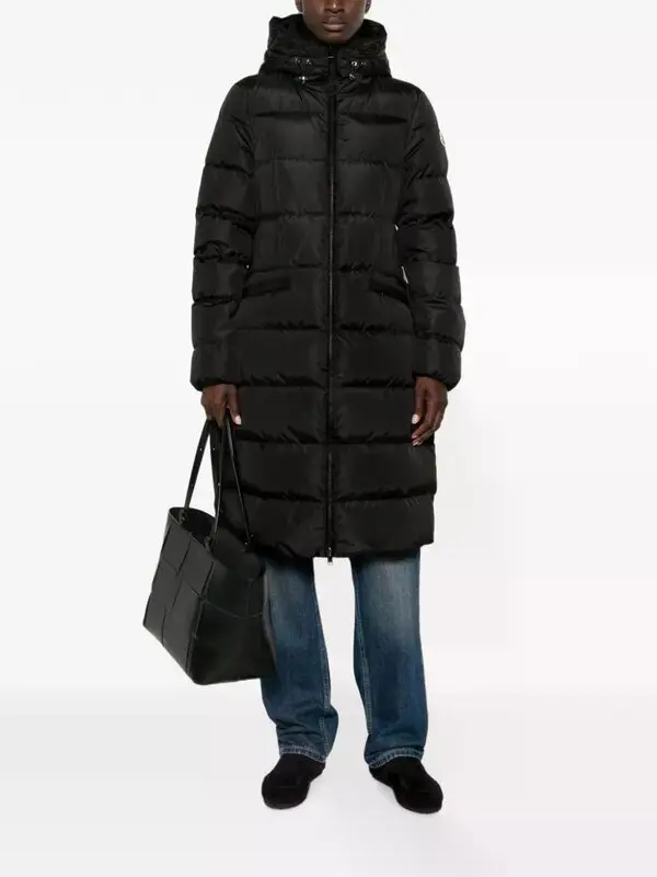 Moncler Quilted Hooded Coat - Black