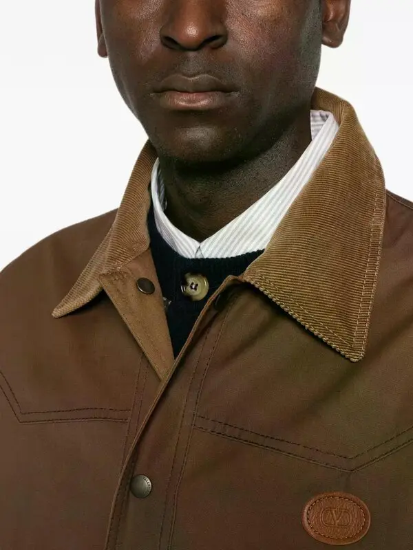Valentino Garavani Vlogo Signature Waxed-canvas Coat