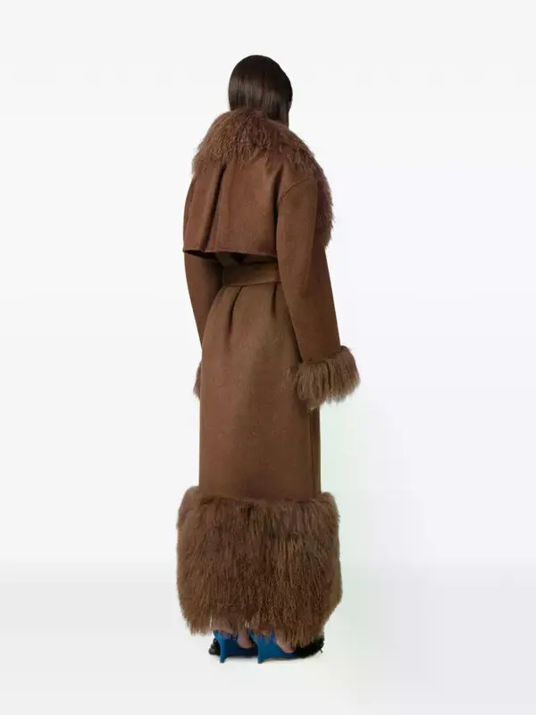 Giuseppe Di Morabito Shearling-trim Belted Coat