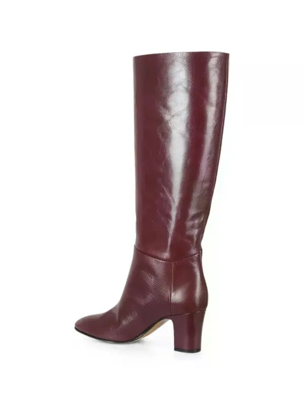 Alberta Ferretti Polished-finish Knee-high Block-heeled Boots