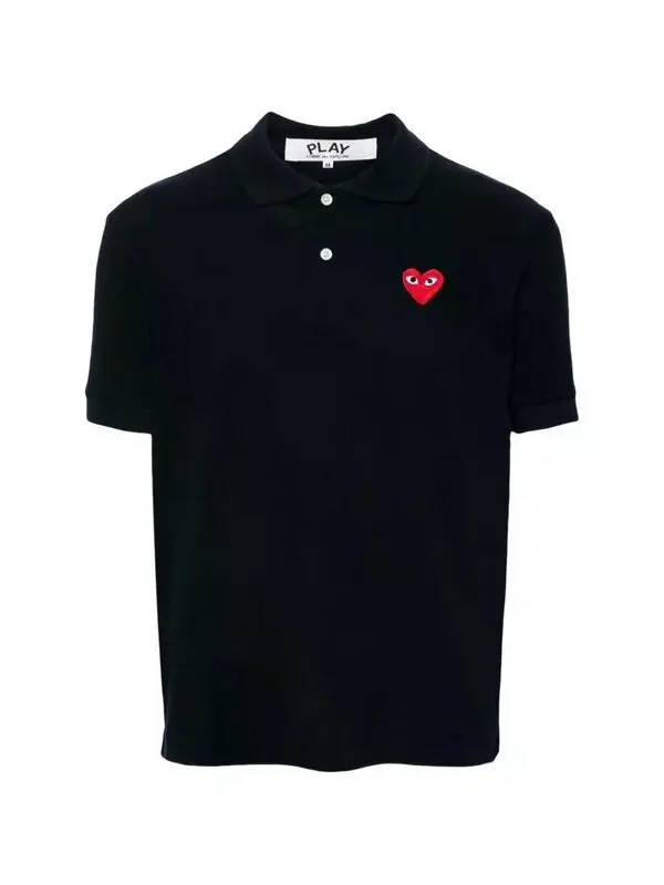 Comme Des Garçons Heart-patch Polo Shirt
