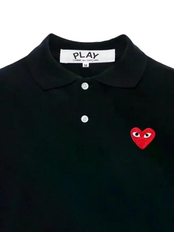 Comme Des Garçons Heart-patch Polo Shirt