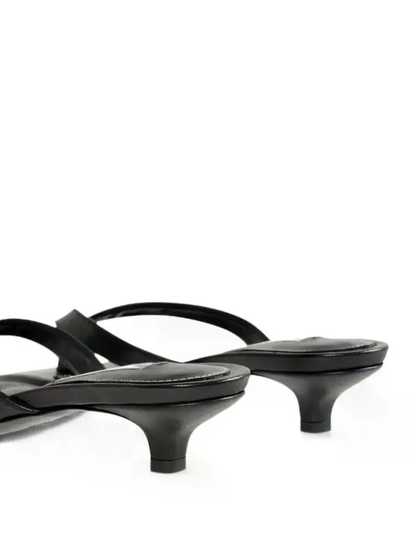 TOTEME Leather Heeled Flip Flops
