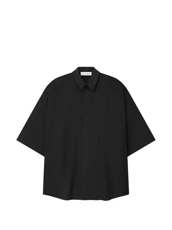 Fear Of God Silk-blend 3/4 Sleeve Button-up Shirt - Black