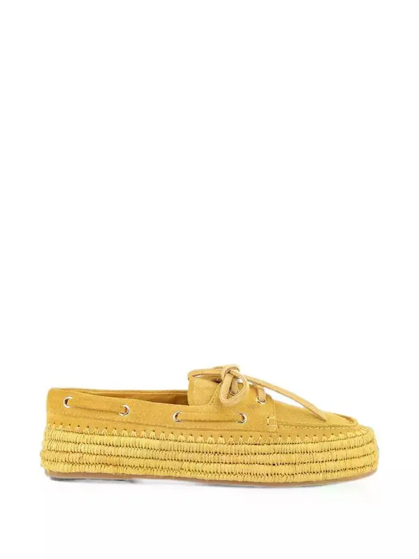 PALOMA BARCELO Penelope Lace-up Espadrilles - Yellow