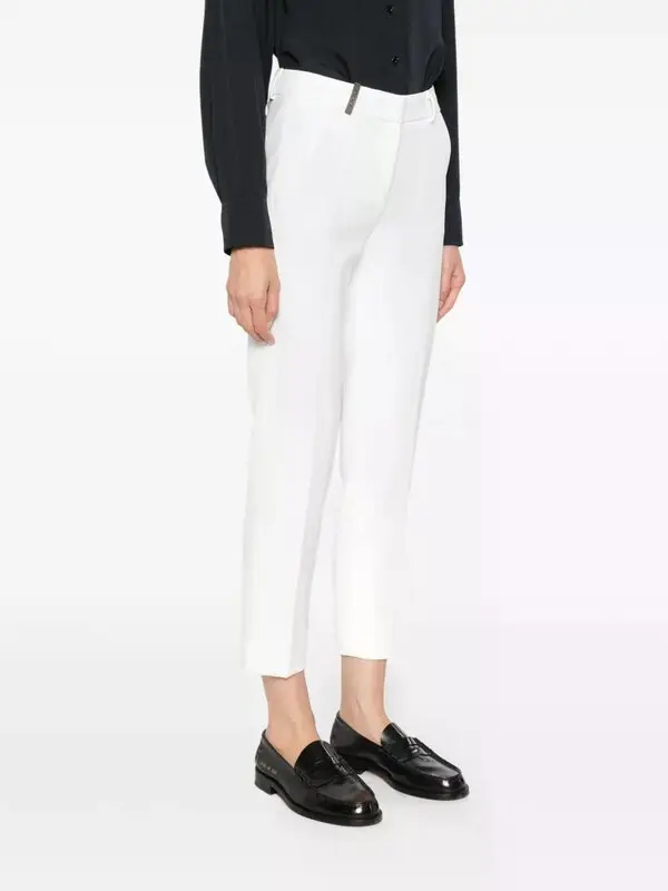 Peserico Cropped Slim-fit Trousers