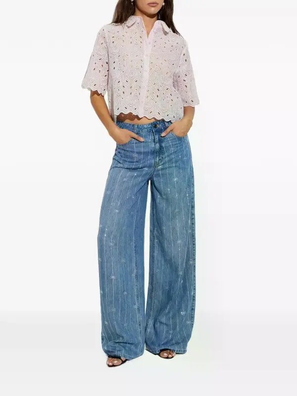 SELF-PORTRAIT Sequin-embellished Jeans