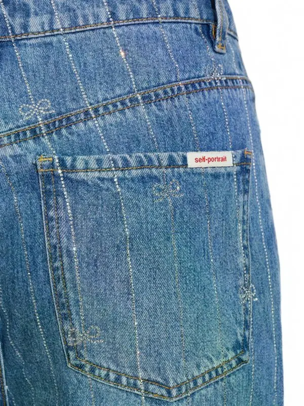 SELF-PORTRAIT Sequin-embellished Jeans