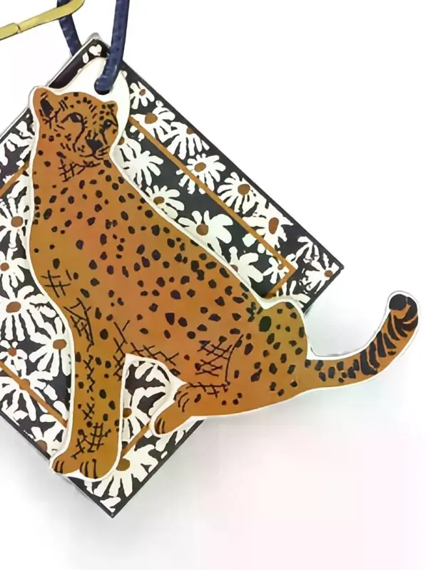 INOUI EDITIONS Pampa Leopard-print Keyring - Black